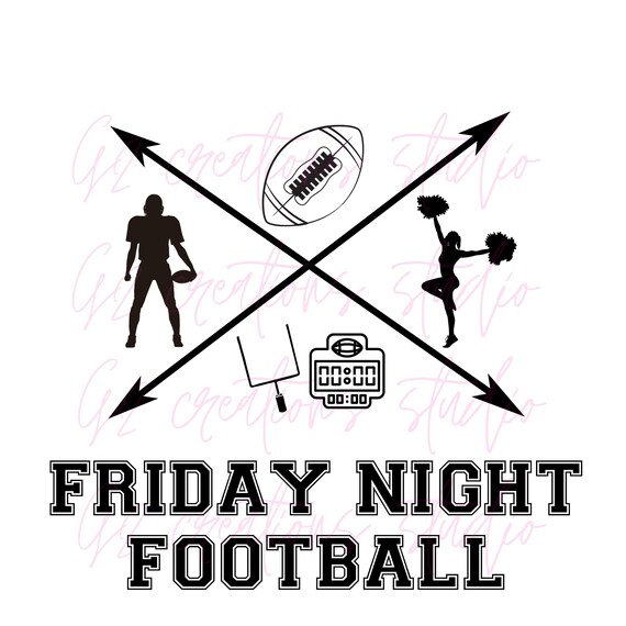 Friday Night Football PNG Football Design Friday Night - Etsy