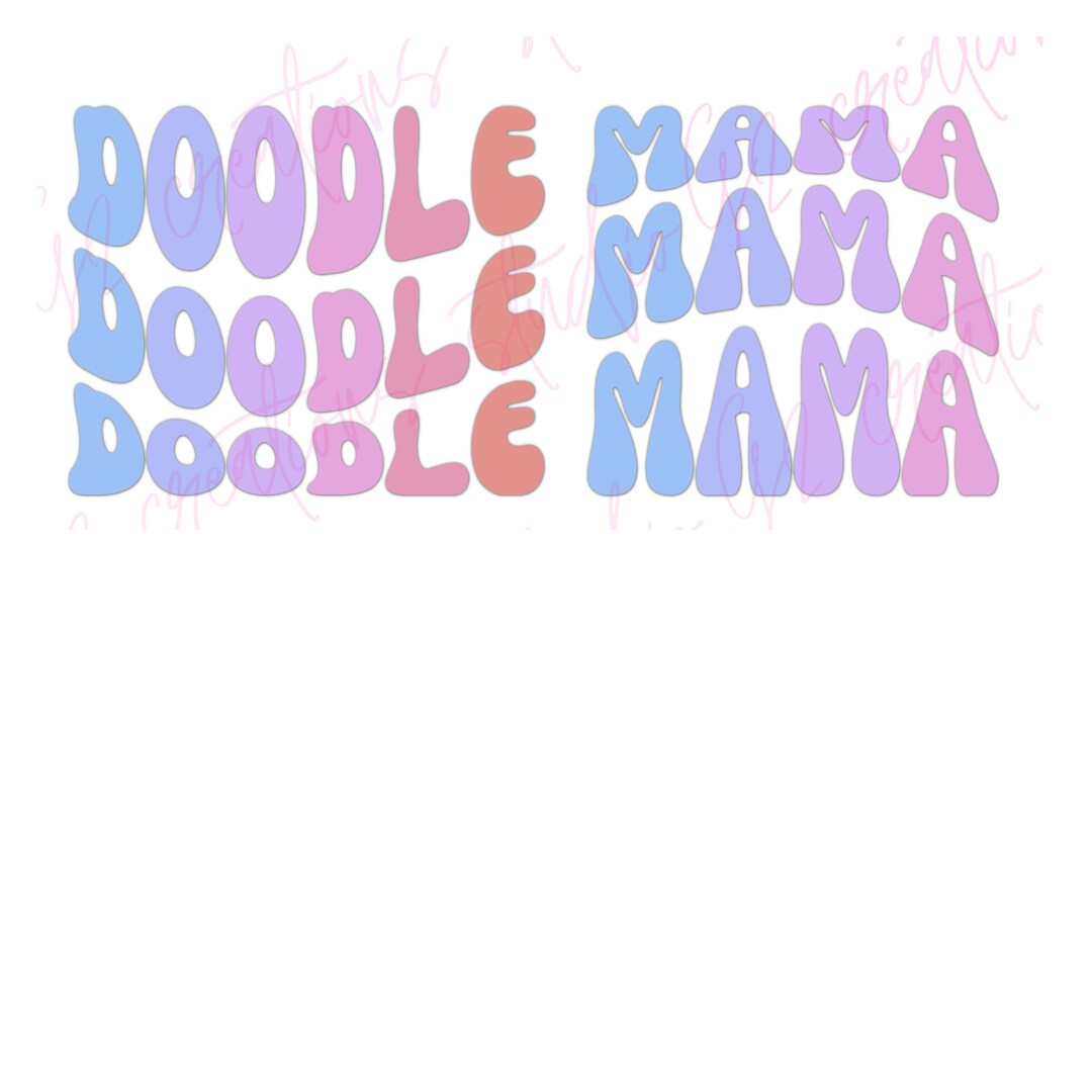 Groovy Doodle Mama PNG, Doodle Printable Design, Dog Mama PNG, Doodle ...
