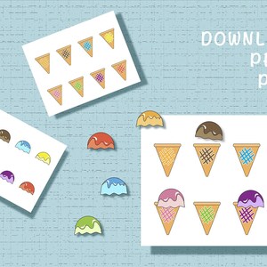 Ice Cream Color Matching Game, Color Activity, Educational Activity ...