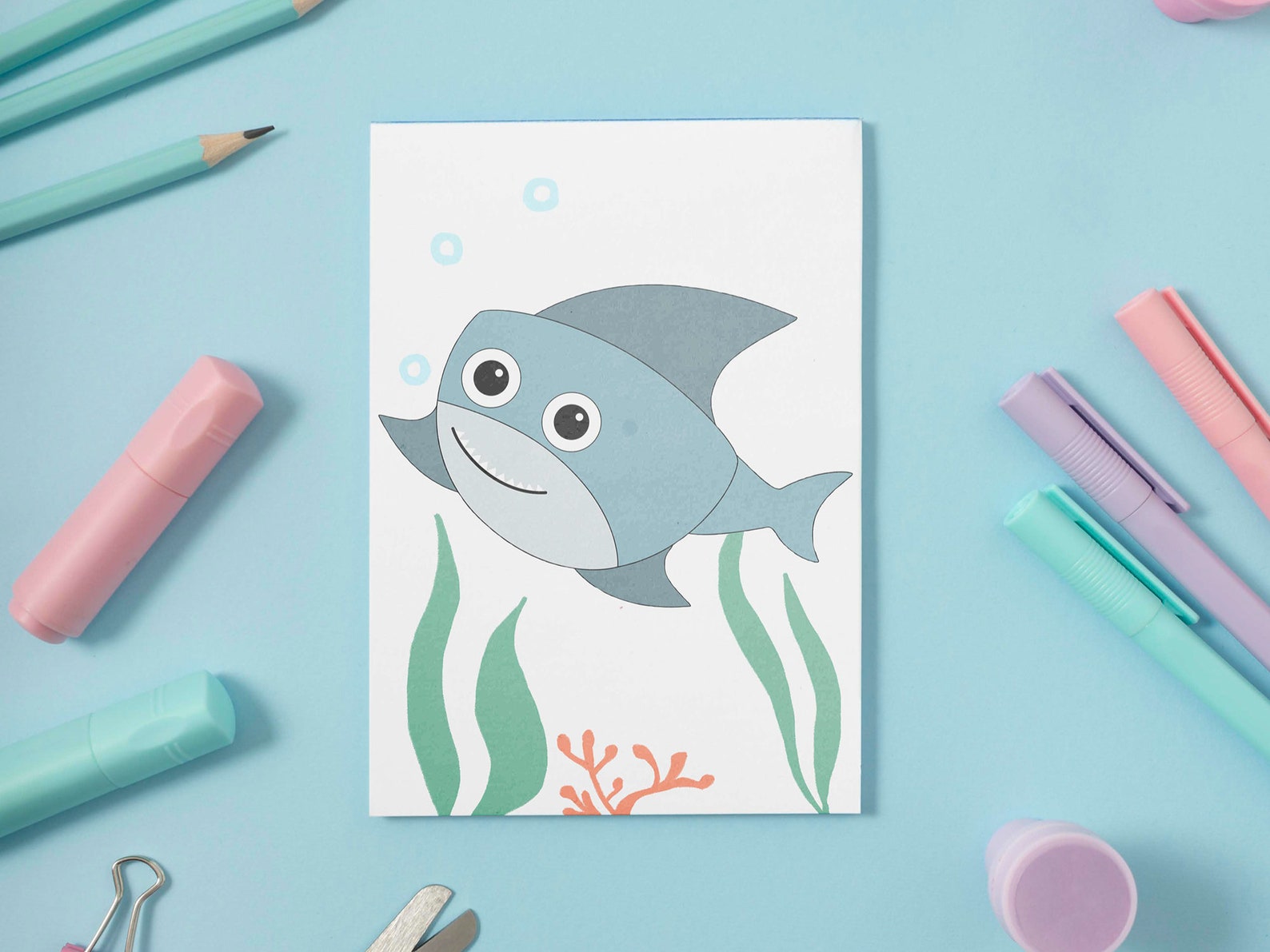Shark Printable Craft, Indoor Preschool Activity, Kids Cut and Glue ...
