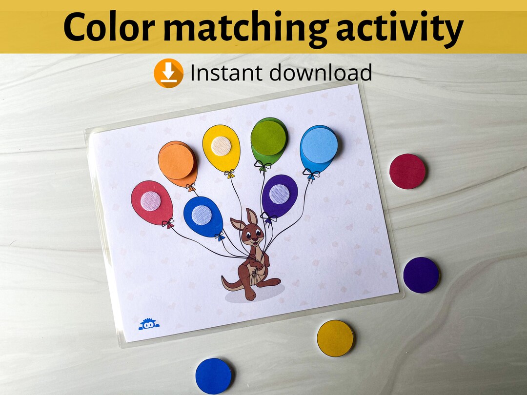 Color Matching Game - Color Matching Activity for Toddlers, Homeschool ...