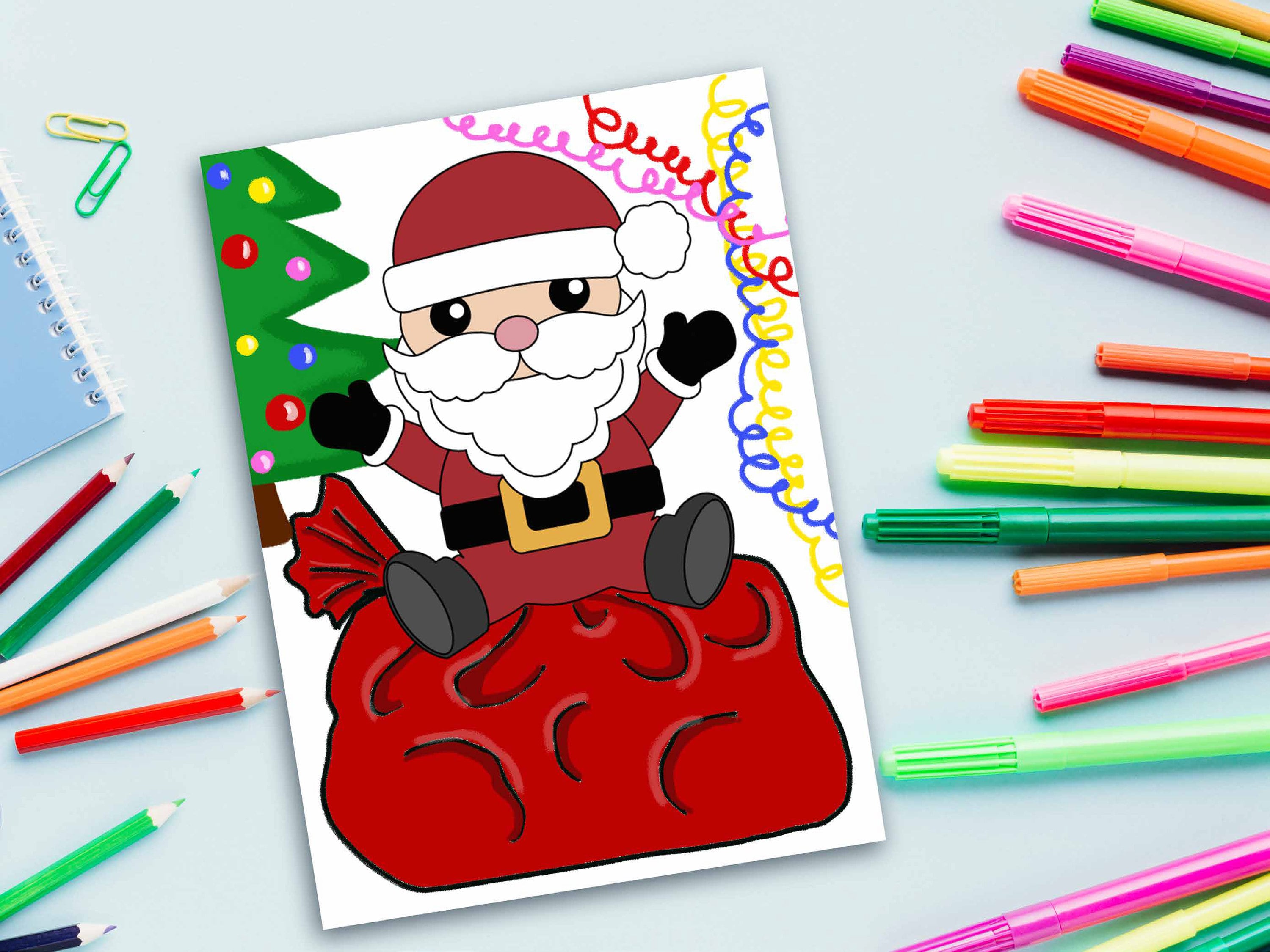 Santa Claus Printable Craft, Christmas Activity, Kids Cut and Glue ...