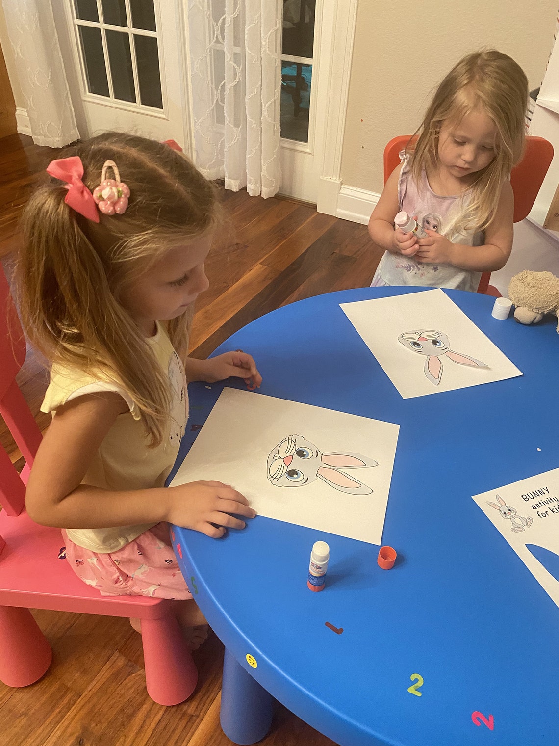 Easter Bunny Printable Craft Preschool Activity Kids Cut and - Etsy