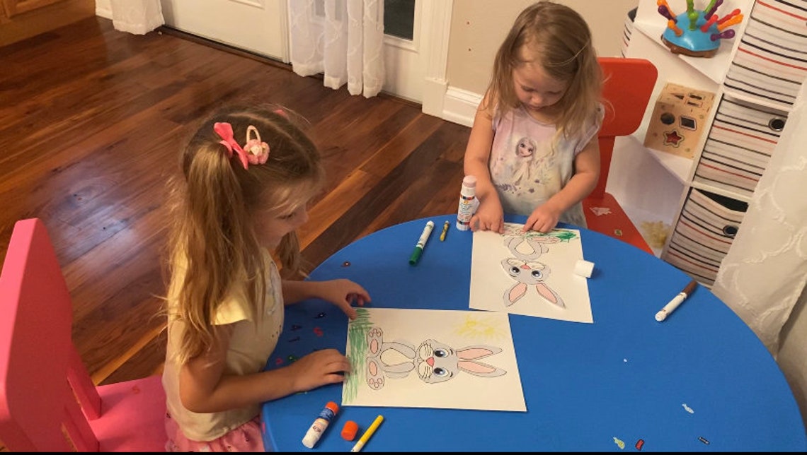 Easter Bunny Printable Craft Preschool Activity Kids Cut and - Etsy