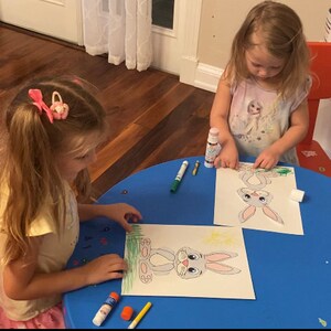 Easter Bunny Printable Craft, Preschool Activity, Kids Cut and Glue ...