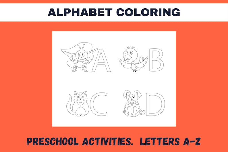 ABC Alphabet Coloring Pages, Preschool Activity, Kindergarten Activity ...