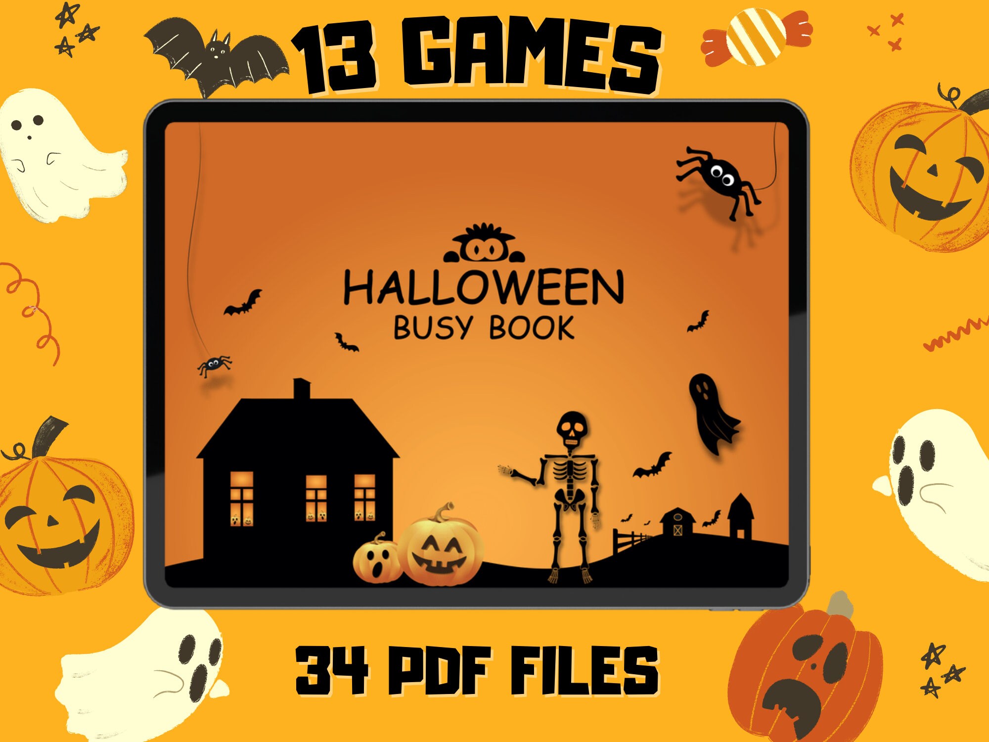Halloween Busy Book for Toddlers and Preschoolers, Halloween Activities ...
