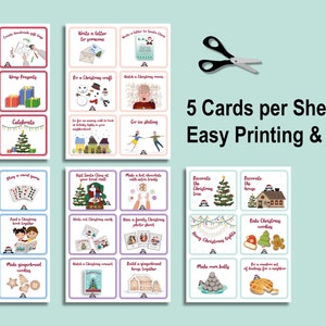 Christmas Advent Activity Cards, Christmas Bucket List, Play Ideas for ...