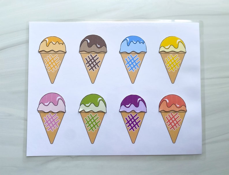 Ice Cream Color Matching Game, Color Activity, Educational Activity ...
