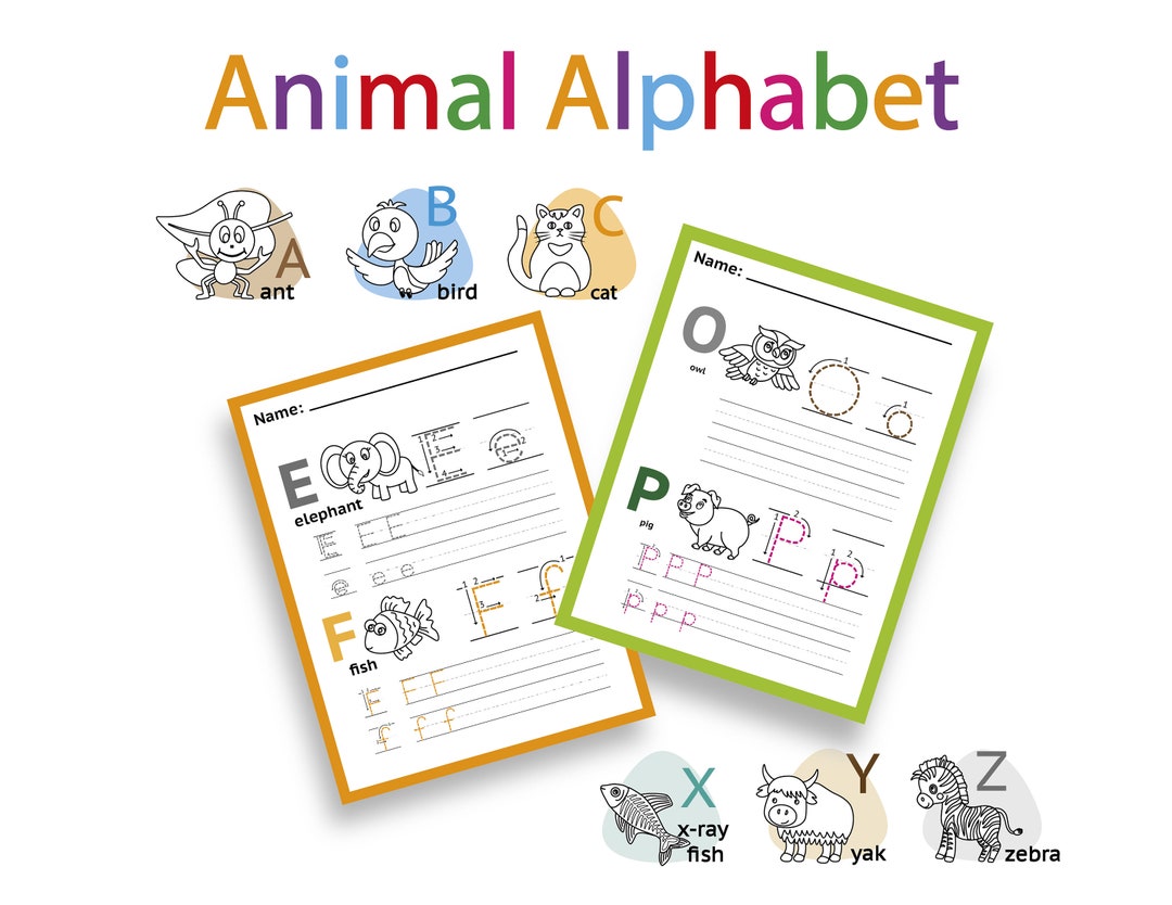 ABC Alphabet Coloring and Tracing Pages, Preschool Activity ...