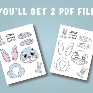 Easter Bunny Printable Craft, Preschool Activity, Kids Cut and Glue ...