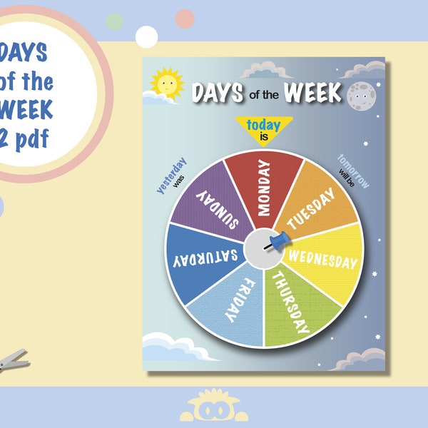 Days of the Week Wheel - Etsy