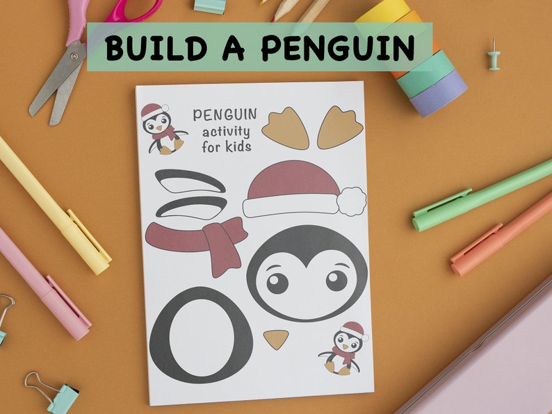 Manualidad imprimible de pingüinos actividad preescolar en - Etsy México