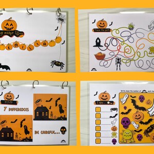 Halloween Busy Book for Toddlers and Preschoolers, Halloween Activities ...