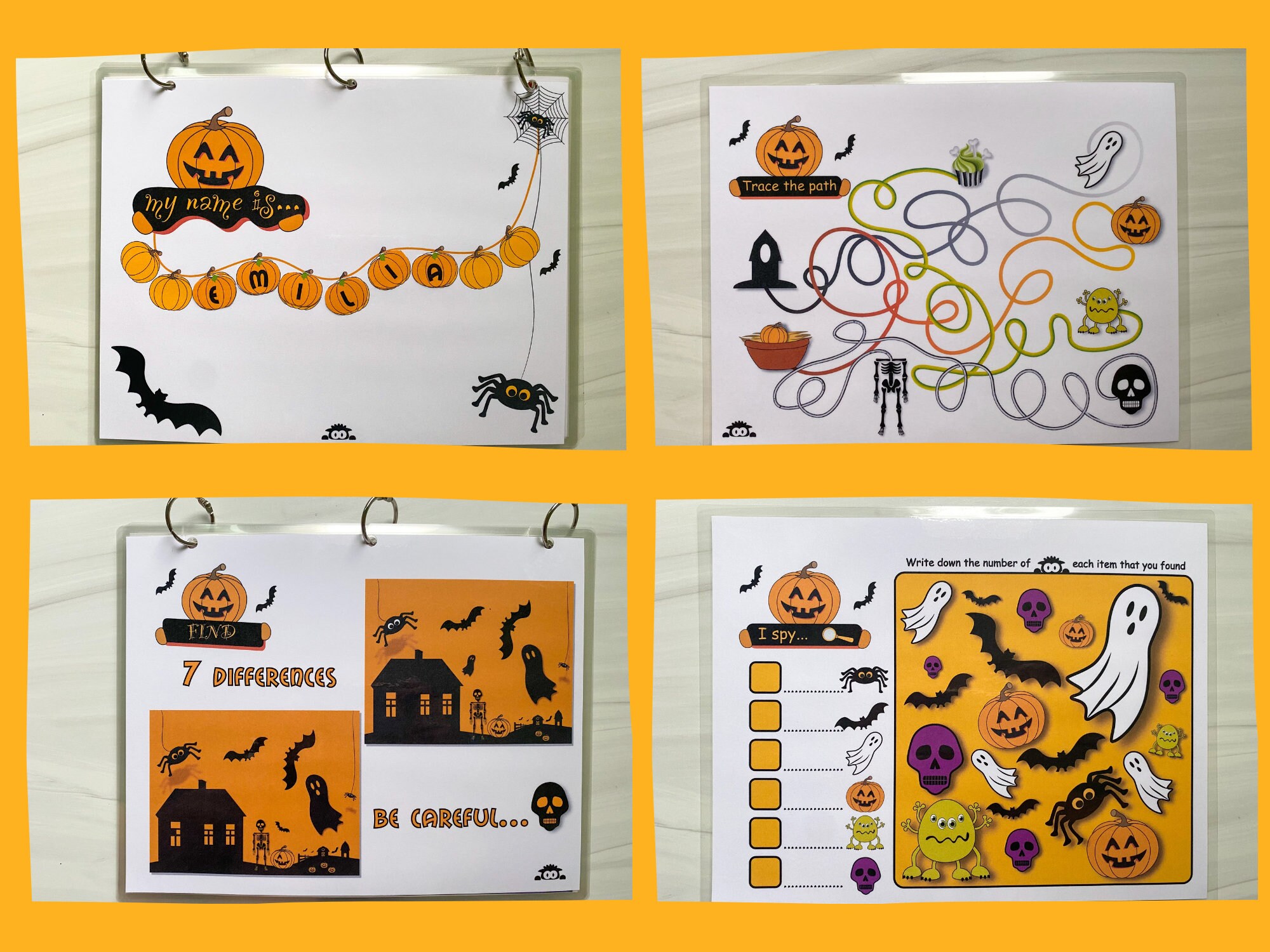 Halloween Busy Book for Toddlers and Preschoolers, Halloween Activities ...