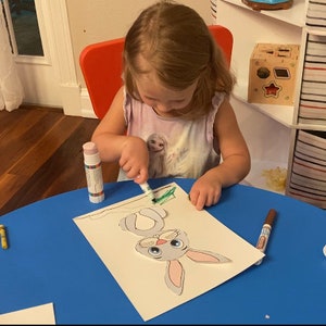 Easter Bunny Printable Craft, Preschool Activity, Kids Cut and Glue ...