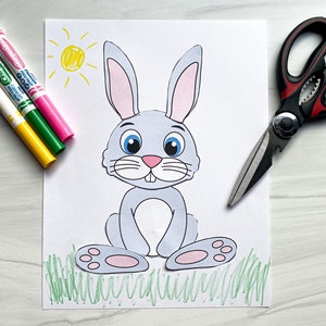Easter Bunny Printable Craft, Preschool Activity, Kids Cut and Glue ...