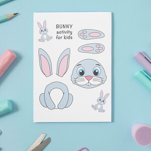 Easter Bunny Printable Craft, Preschool Activity, Kids Cut and Glue ...