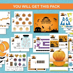 Halloween Busy Book for Toddlers and Preschoolers, Halloween Activities ...
