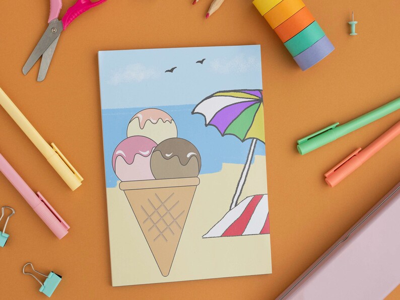 Ice Cream Printable Craft, Indoor Preschool Activity, Kids Cut and Glue ...