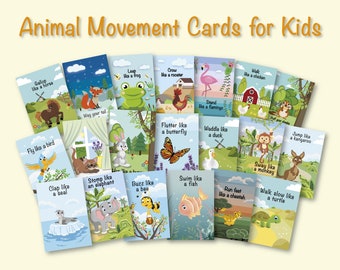 Movement Cards for Kids - Etsy