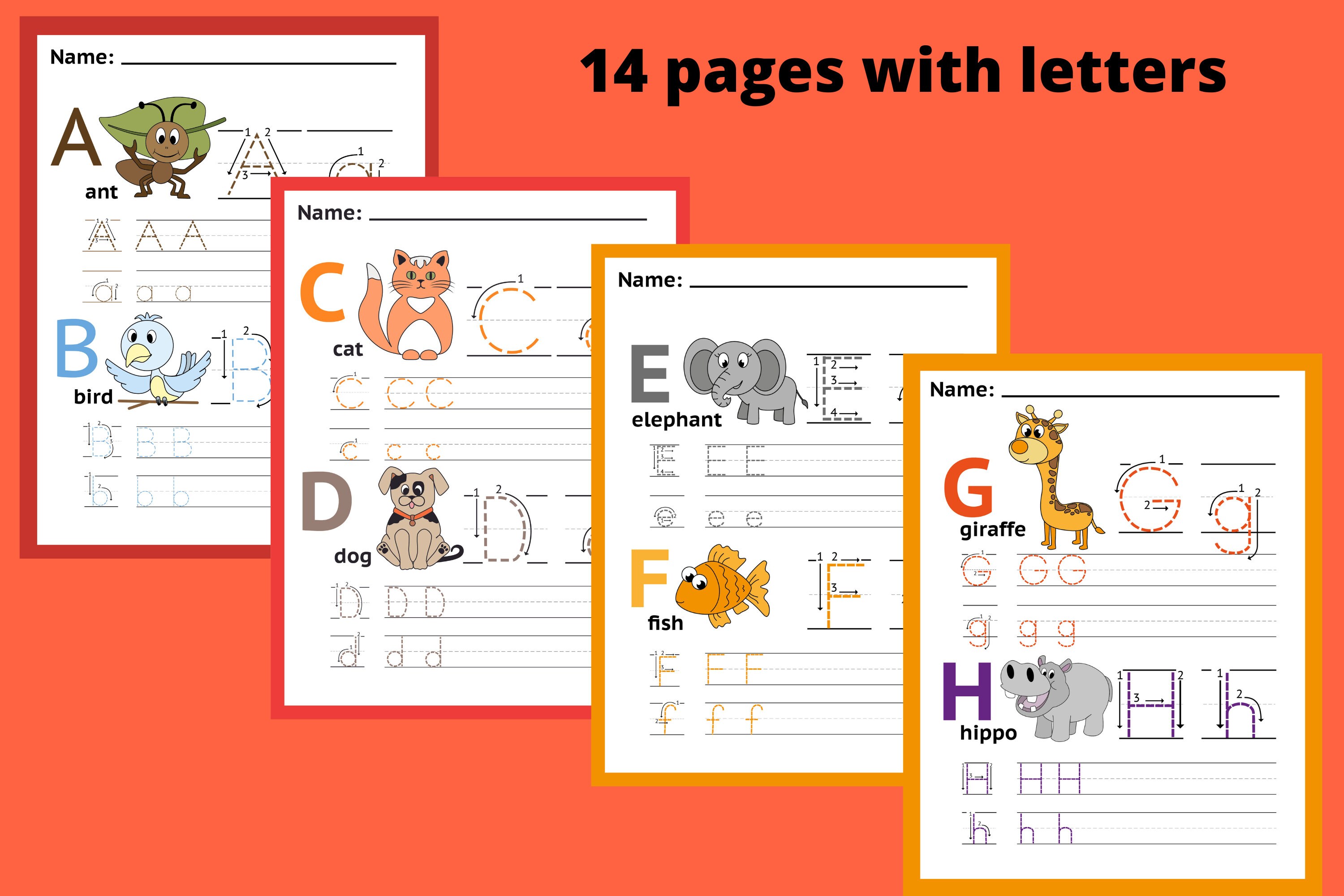 ANIMAL ALPHABET TRACING Worksheets | Alphabet Activities | Printable ...
