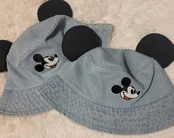 Mickey Jean Bucket Hat - Etsy