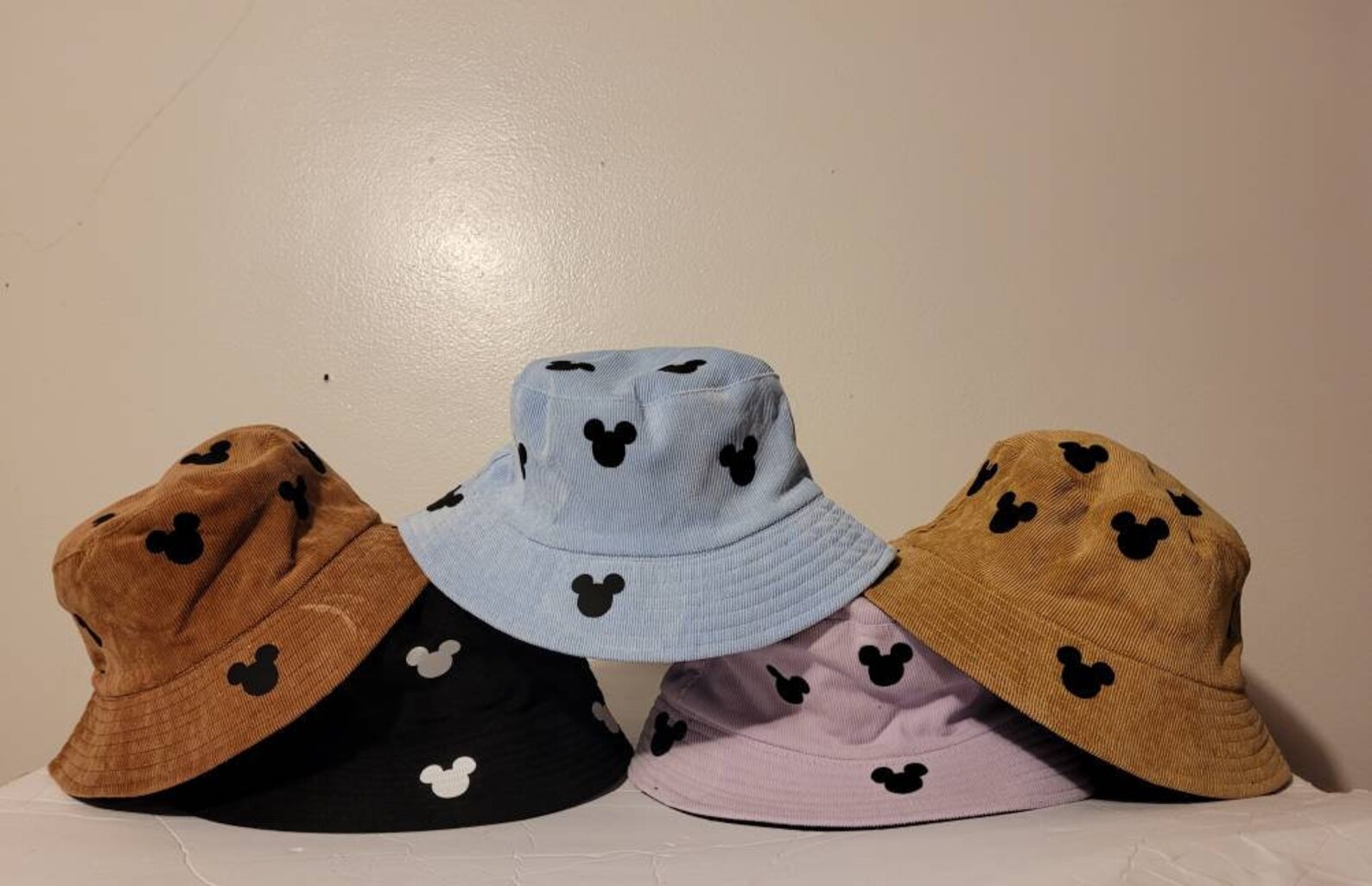 Corduroy Mickey All Over Bucket Hats - Etsy