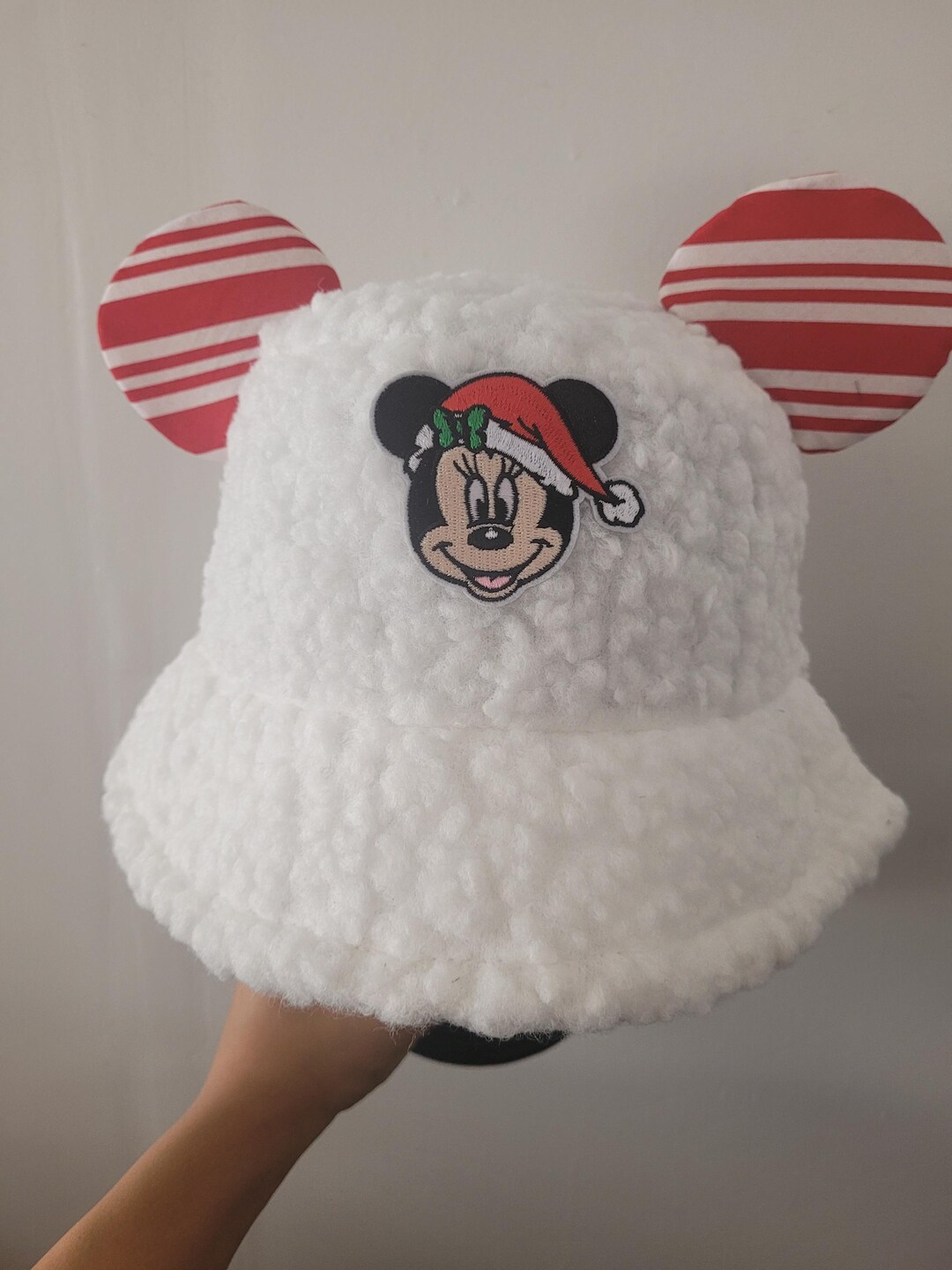 Inspired White Snow Minnie Mouse Bucket Hat - Etsy