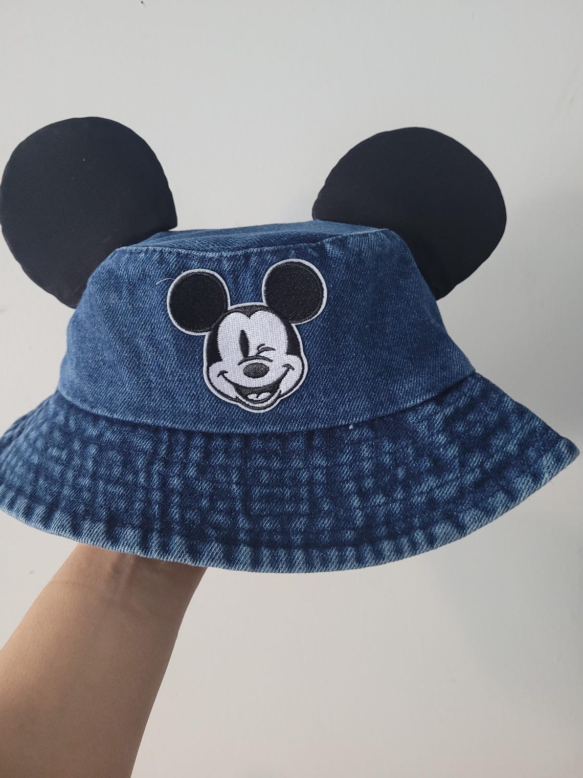 Mickey Denim Adult Bucket Hat - Etsy