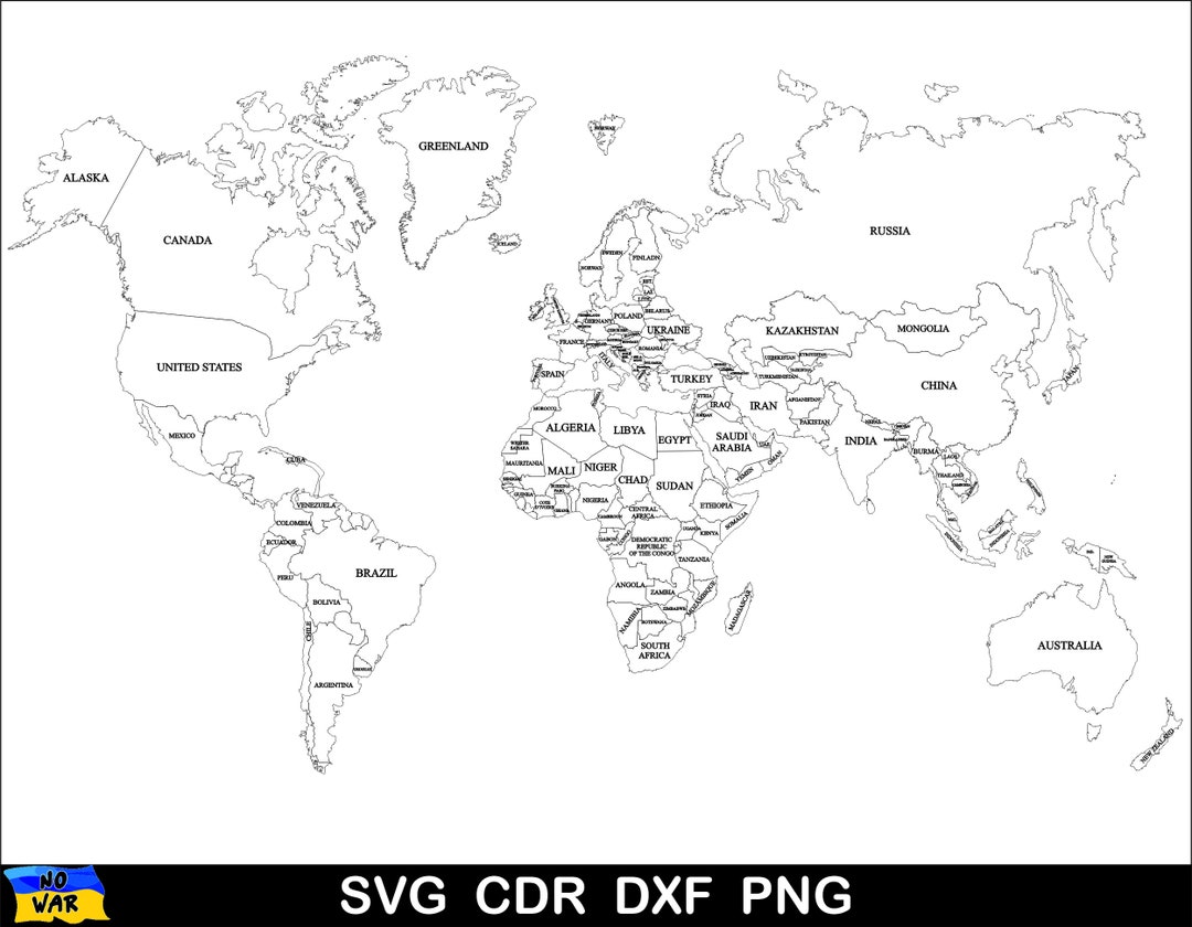 Mapa del mundo Svg, Imágenes prediseñadas del mapa del mundo, Silueta ...
