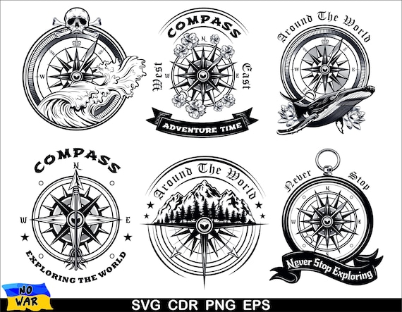 Compass Svg Adventure Svg Nautical Compass Svg Compass - Etsy