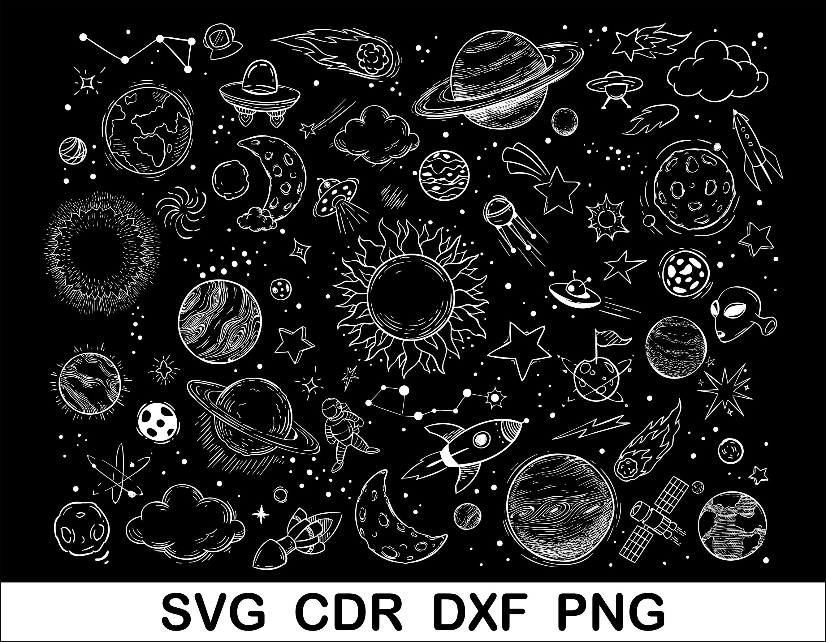 Outer Space Svg Space Svg Stars Svg File Planets Svg Solar | Etsy Canada
