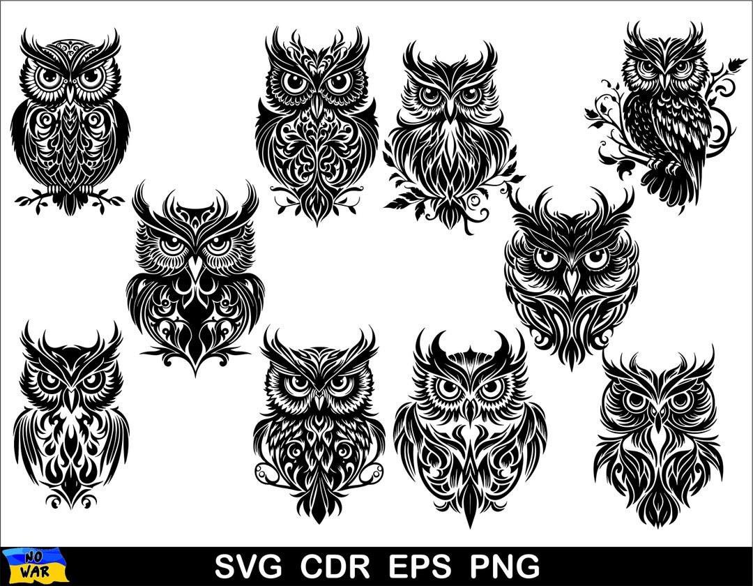 Búho bundle svg Búho svg archivo Búho mandala svg Lindo - Etsy España