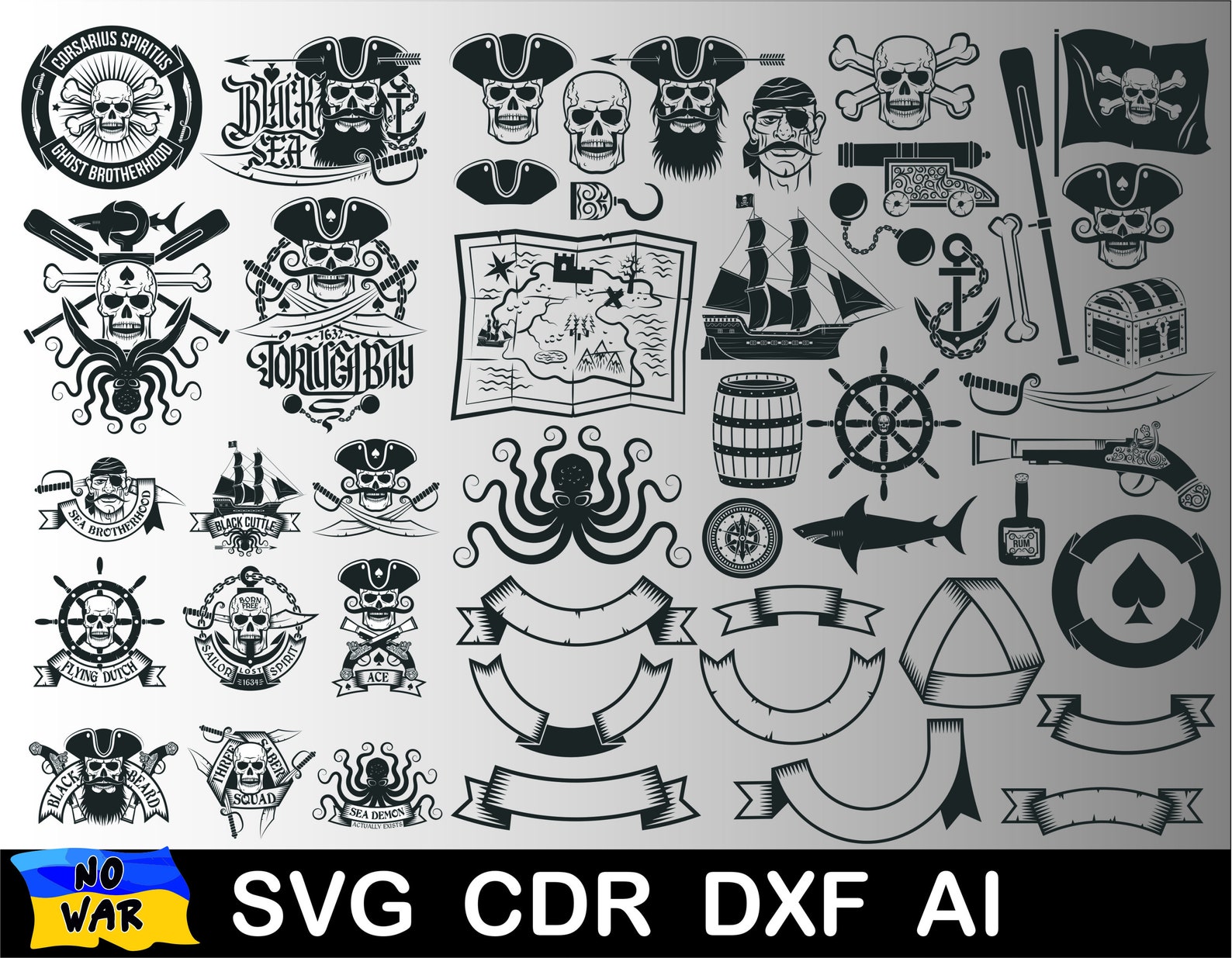 Pirate SVG Bundle Pirate SVG Pirate Clipart Pirate Vector - Etsy