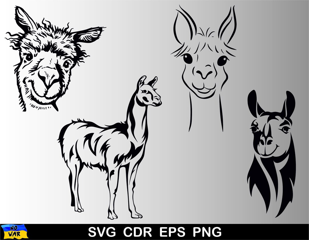 Llama Svg Llama Face Svg Lama Svg Llama Clipart Alpaca - Etsy UK