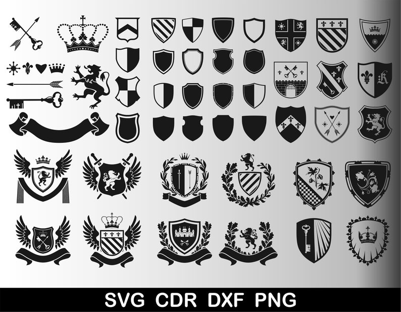 Wappen svg Schloss Wappen svg Schild Svg Schild Silhouette - Etsy