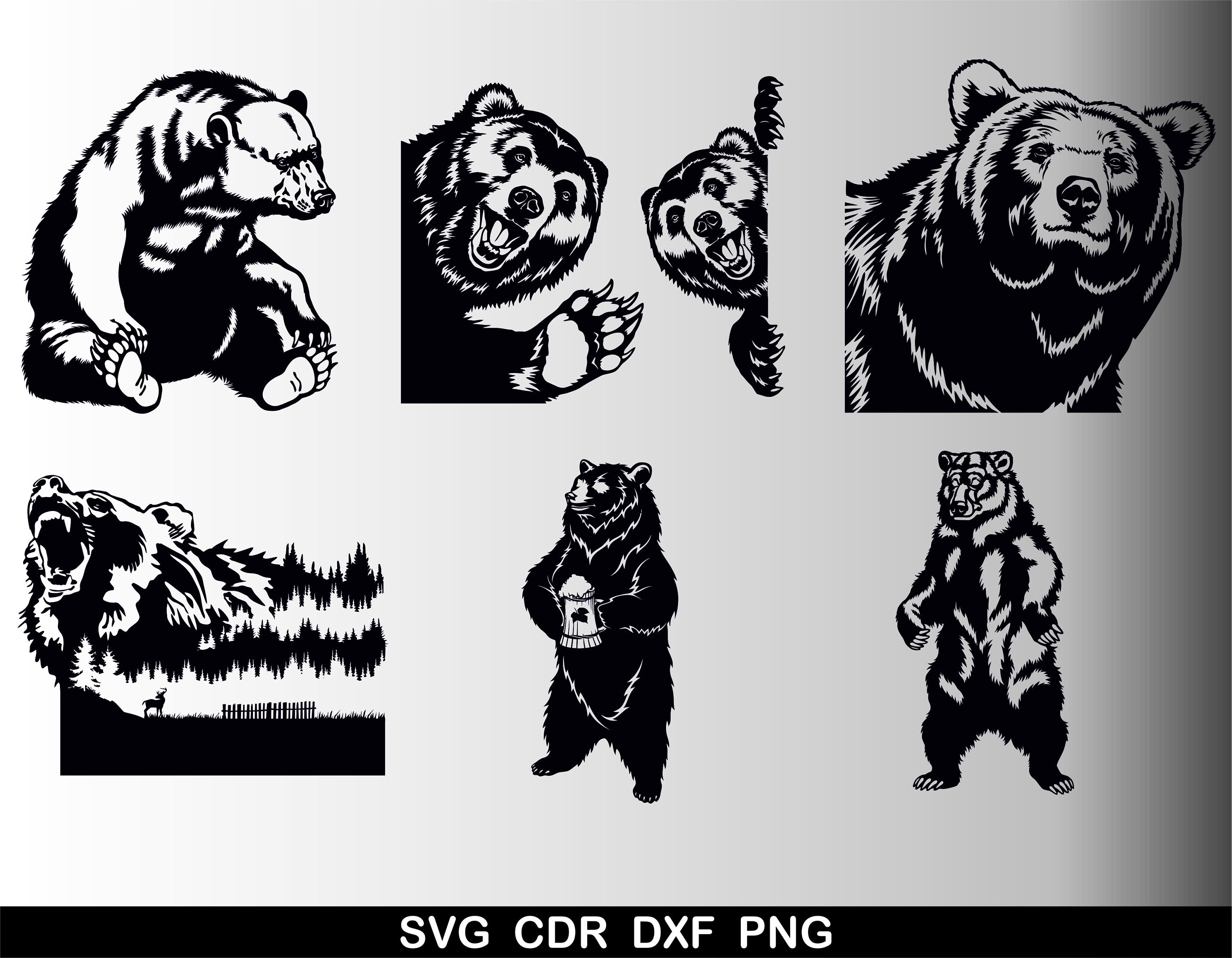 Bear Head Svg Mama Bear Svg Bear Family Svg Grizzly Bear | Etsy