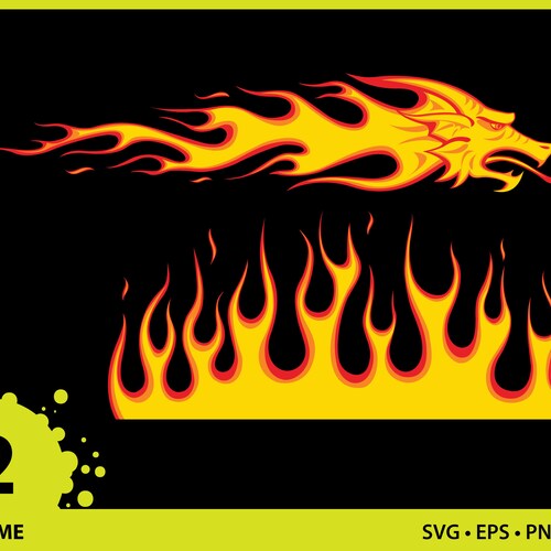 Flames SVG - Etsy