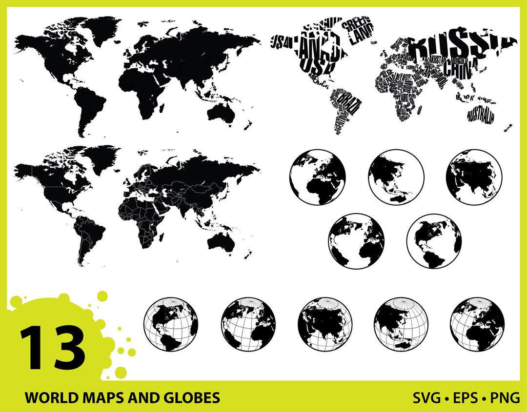 World Map Svg World Svg Travel Svg World Map Clipart Png - Etsy