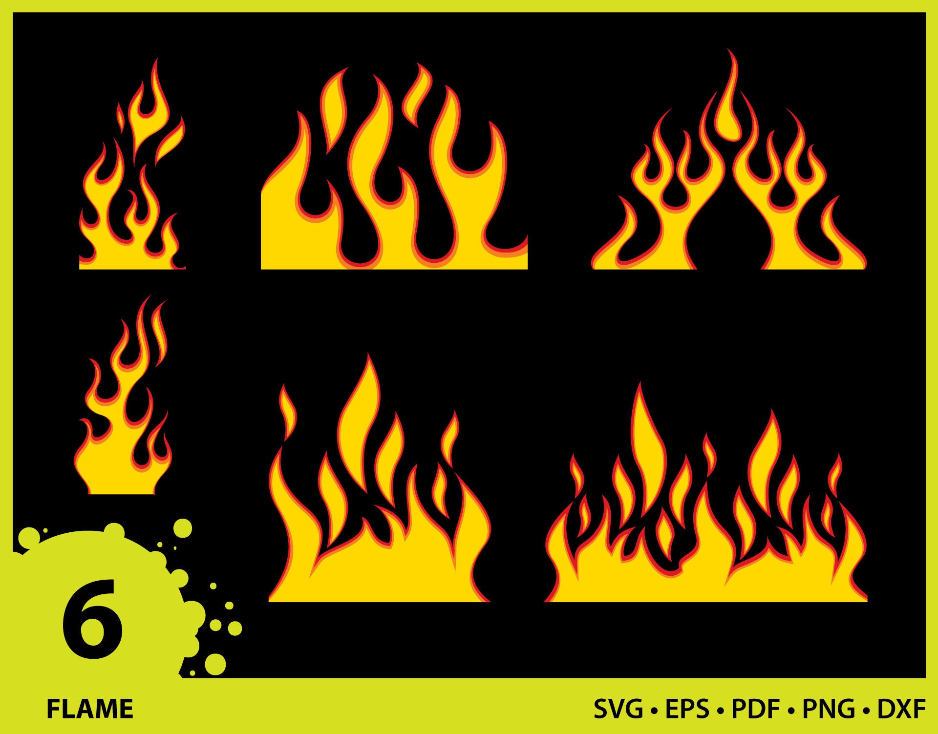 Fire Flame SVG Flame SVG Instant Download Digital Cut File - Etsy