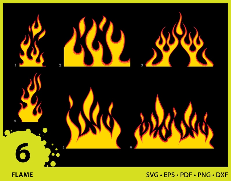 Fire Flame SVG Flame SVG Instant Download Digital Cut File - Etsy