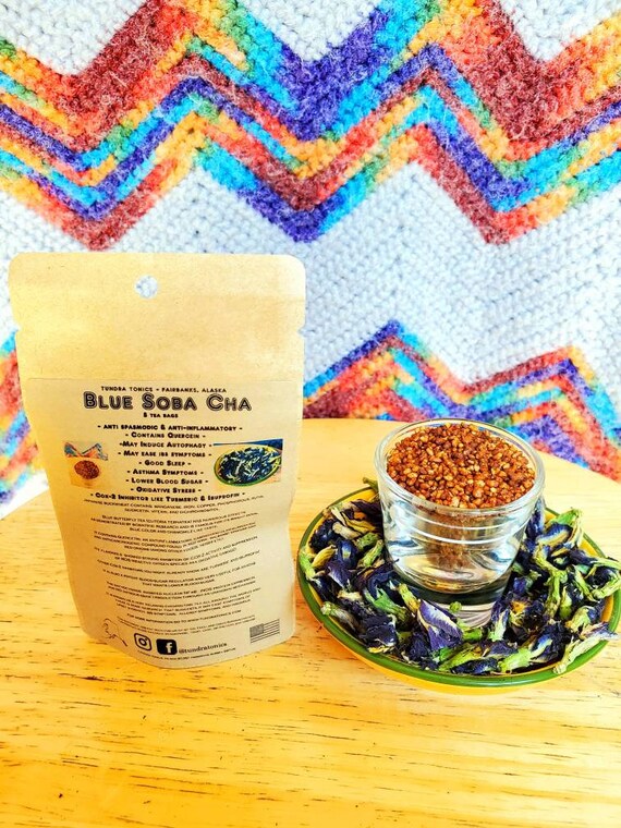 Buckwheat roasted Japanese Tea Blue Butterfly Tea Herbal | Etsy