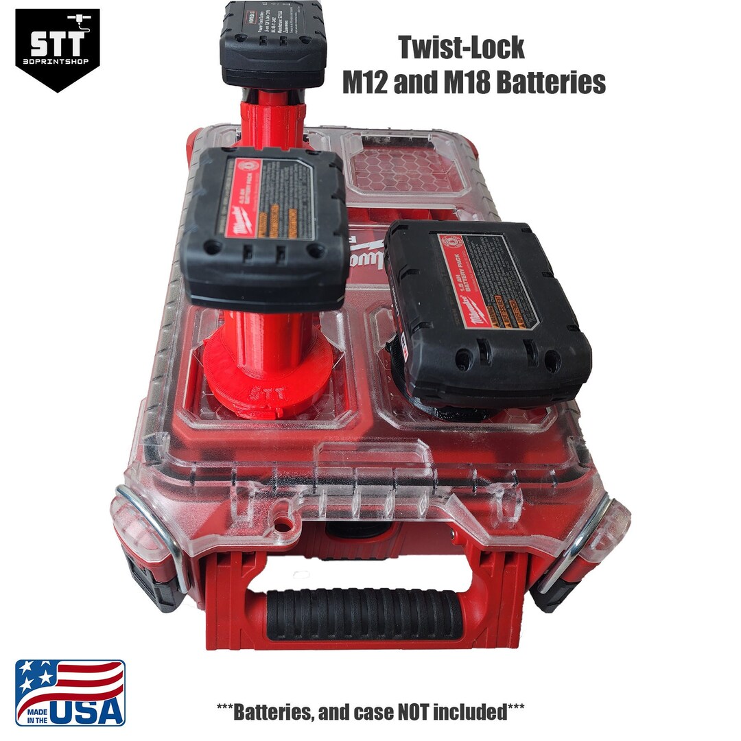 Milwaukee PACKOUT Twist Lock Battery Holder M18 and M12 - Etsy