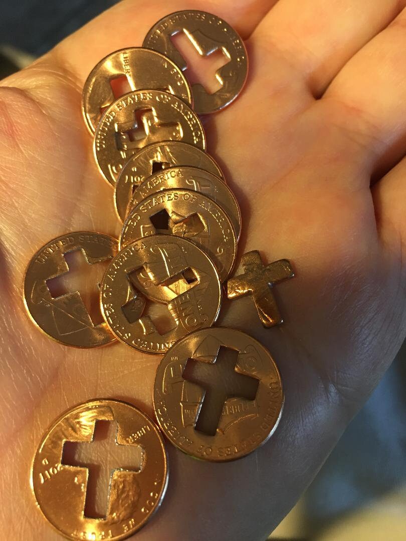 500 Circulated Cross Pennies 500 Center Cross's - Etsy