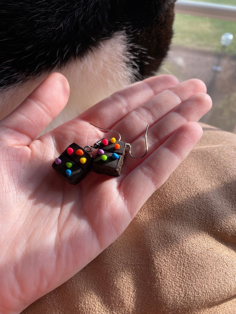 Cosmic Brownie Earrings Polymer Clay Earrings Etsy