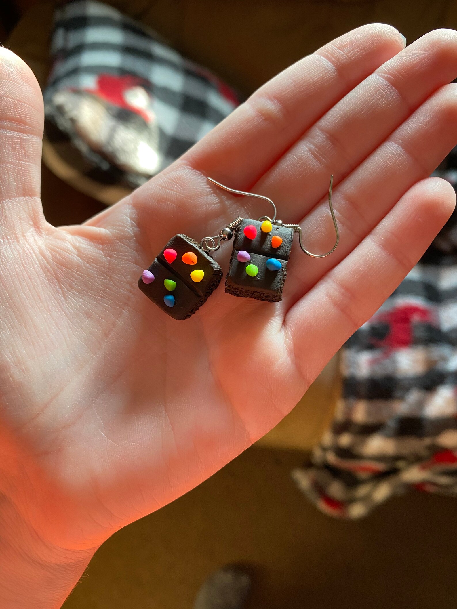 Cosmic Brownie Earrings Polymer Clay Earrings Etsy