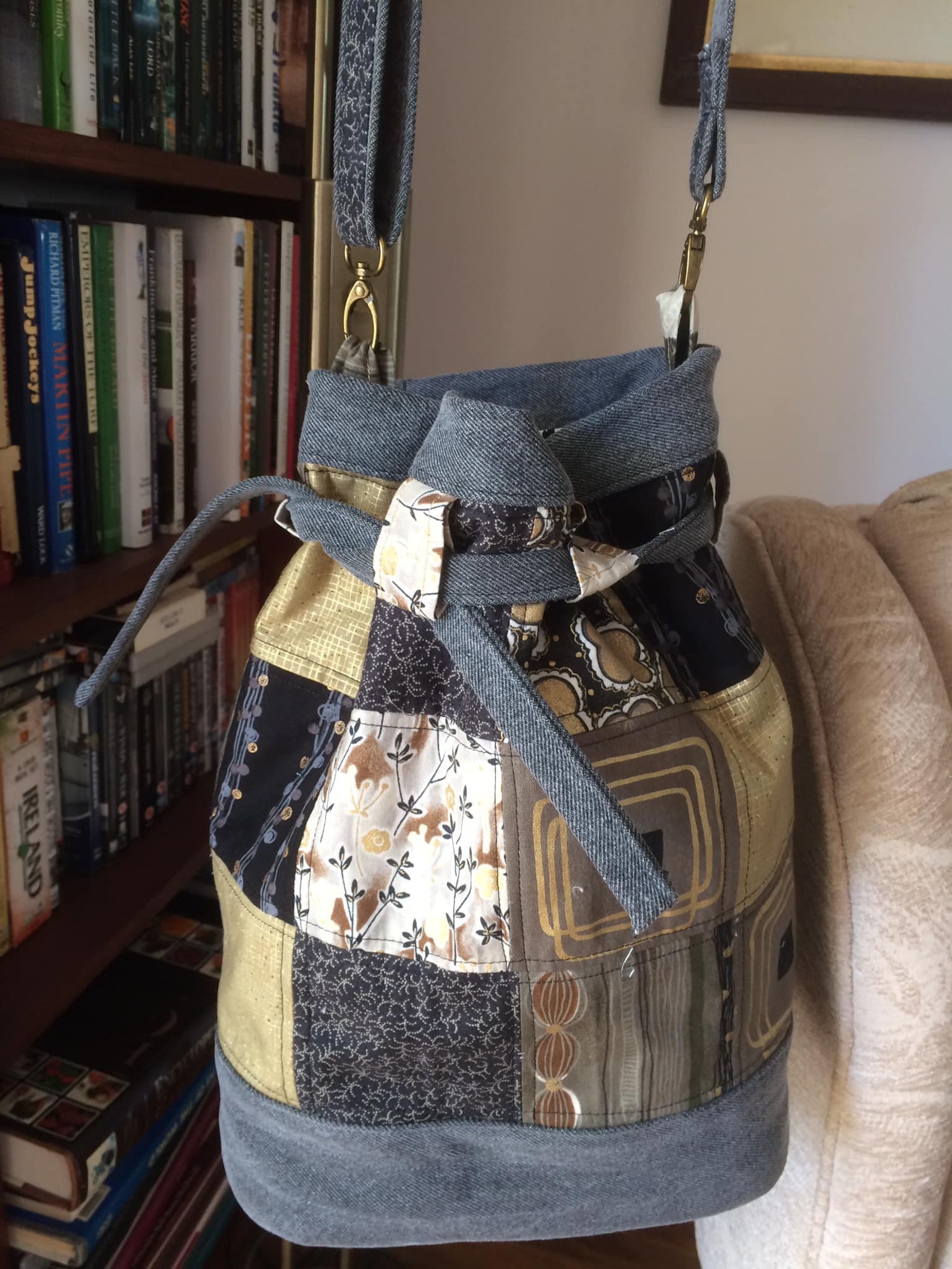 Quilted Patchwork Sack Bag - Etsy