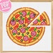Pizza Cross Stitch Pattern Download PDF Italian Food Cross Stitch Chart ...