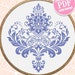 Floral Damask Ornament Cross Stitch Pattern PDF Download Flower Mandala ...